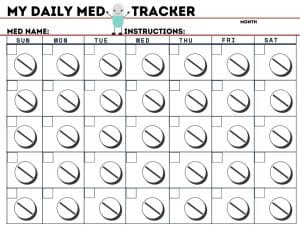 3 Fun and Free Medication Calendar Printable Sheets
